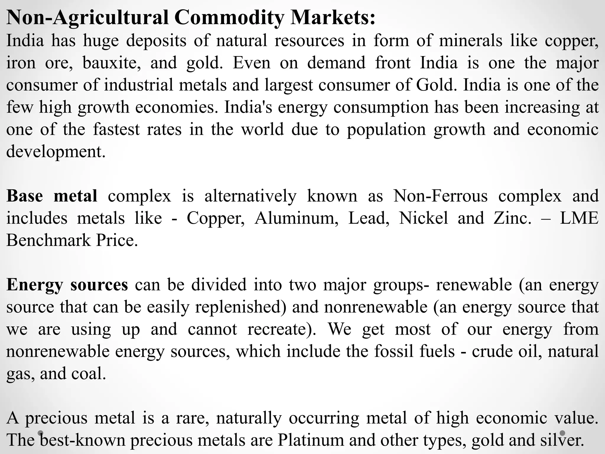 Commodity Market - Module I | PPTX