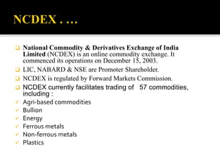Commodity Market | PPTX | Stocks and Bonds | Personal Investing