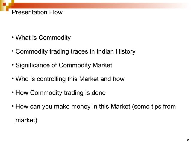 Commodity market in india | PPT
