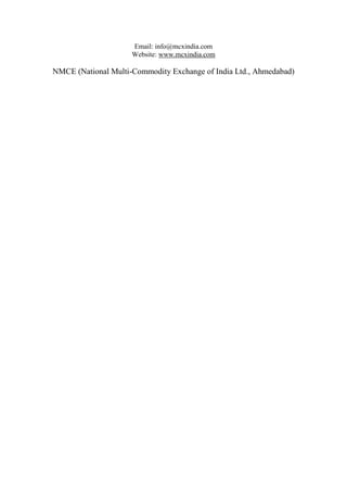 Commodity mrket assignment | DOCX