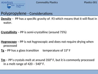 commodity plastics materials - AN OVERVIEW | PPT