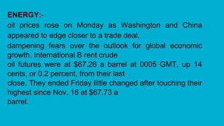 Commodity weekly report | PPT