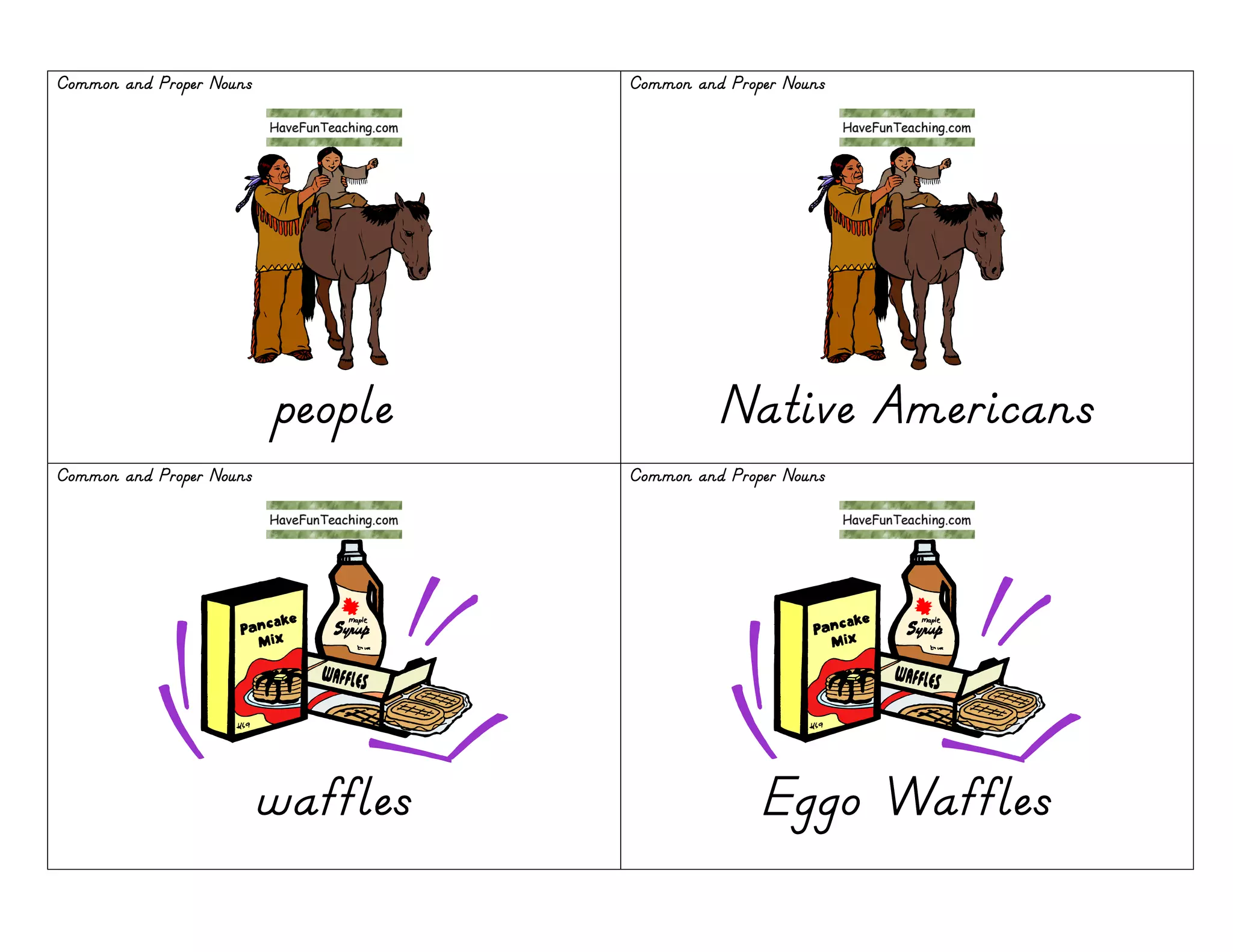 Common and-proper-noun-flash-cards | PDF