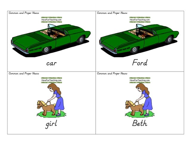 Common and-proper-noun-flash-cards | PDF | Desserts and Baking | Food ...