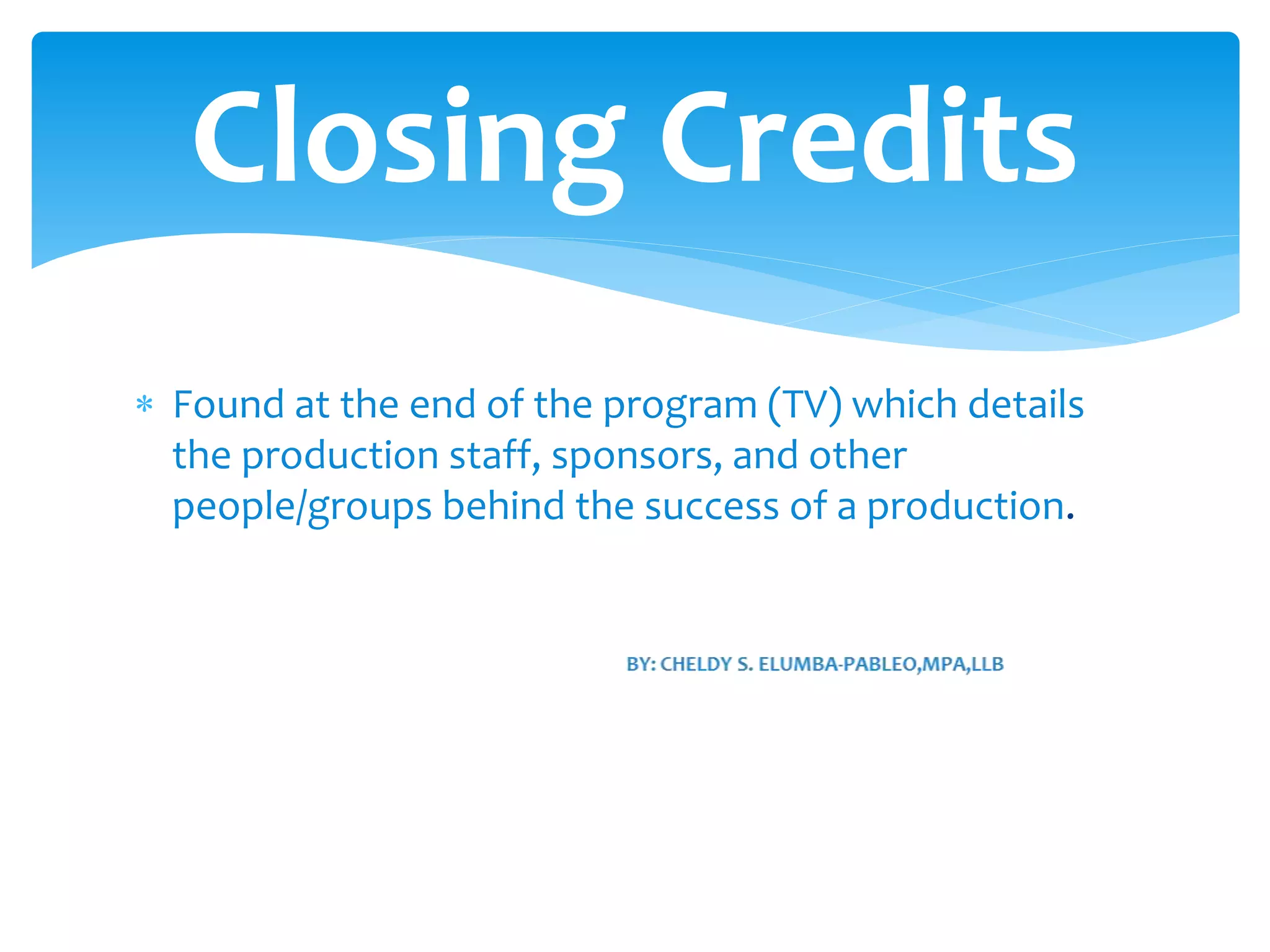 COMMON BROADCASTING TERMS IN RADIO & TV | PPTX