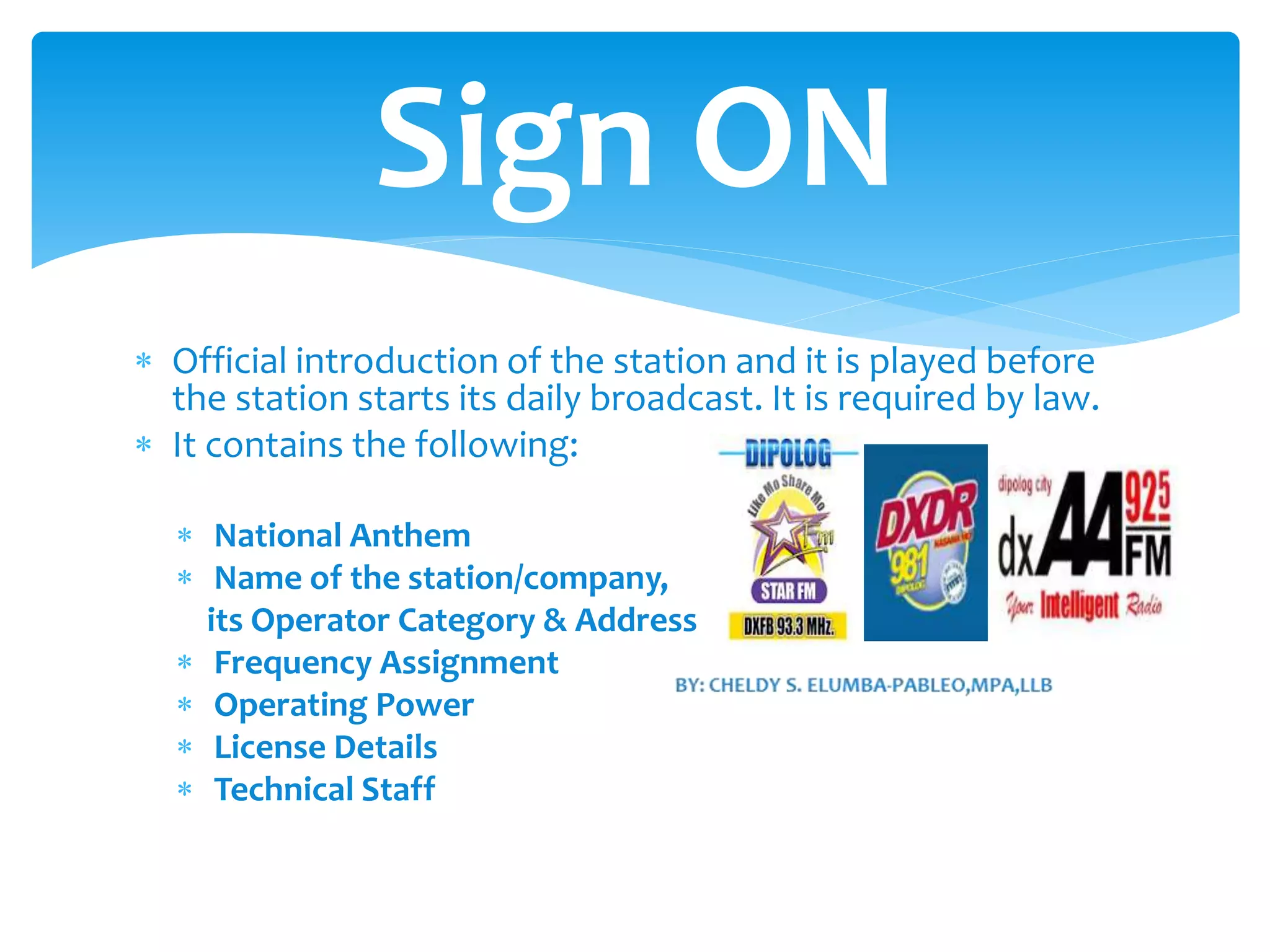 COMMON BROADCASTING TERMS IN RADIO & TV | PPTX