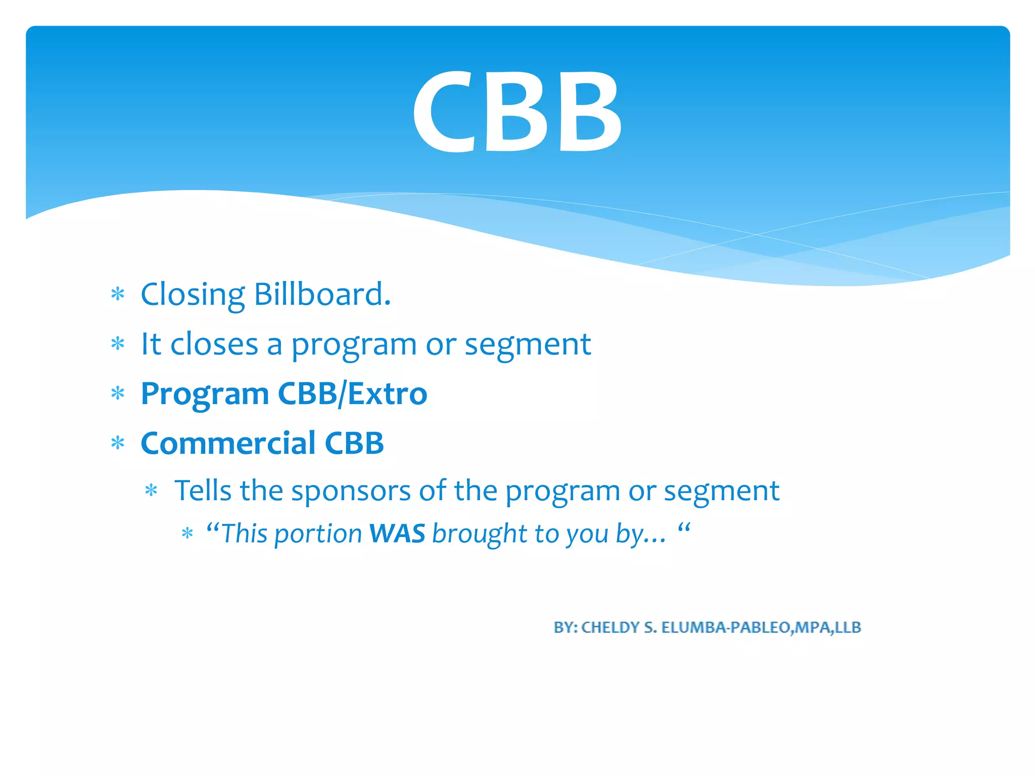 COMMON BROADCASTING TERMS IN RADIO & TV | PPTX