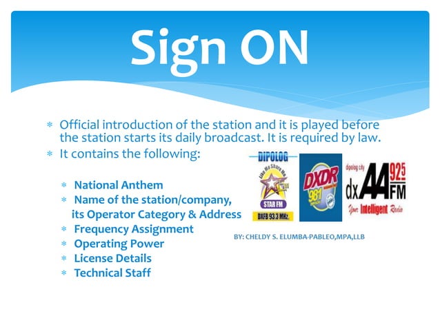 COMMON BROADCASTING TERMS IN RADIO & TV | PPTX | Music | Entertainment