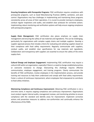 Common Challenges in Obtaining FSSC Certification and How to Overcome ...