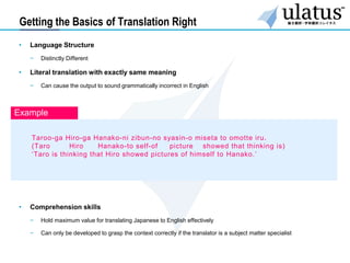 Common Challenges of Japanese – English Translation | PPTX | World ...