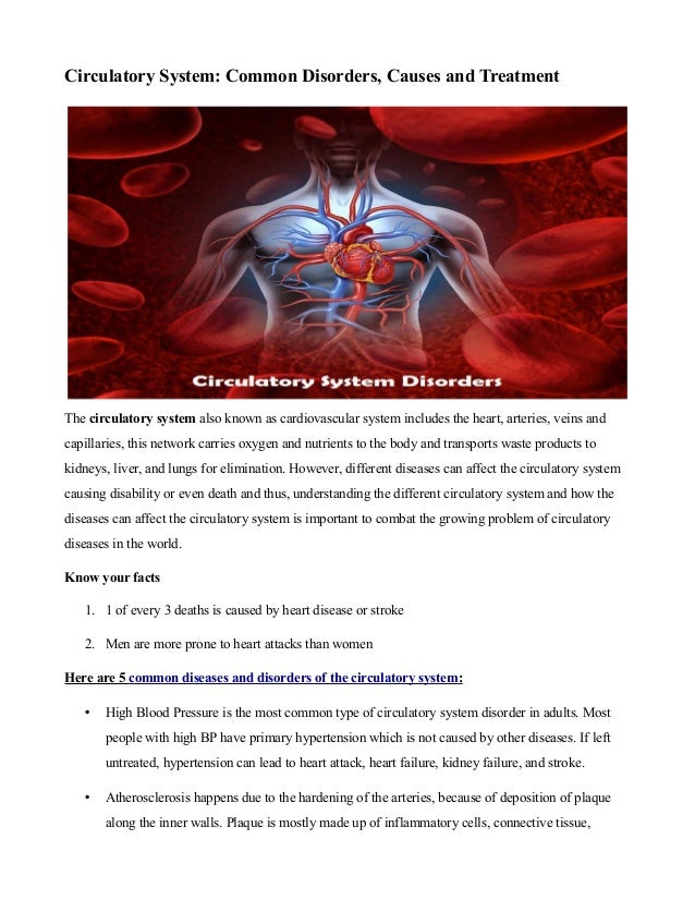 Common circulatory system diseases