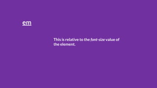 Common CSS Units Of Measure | PDF