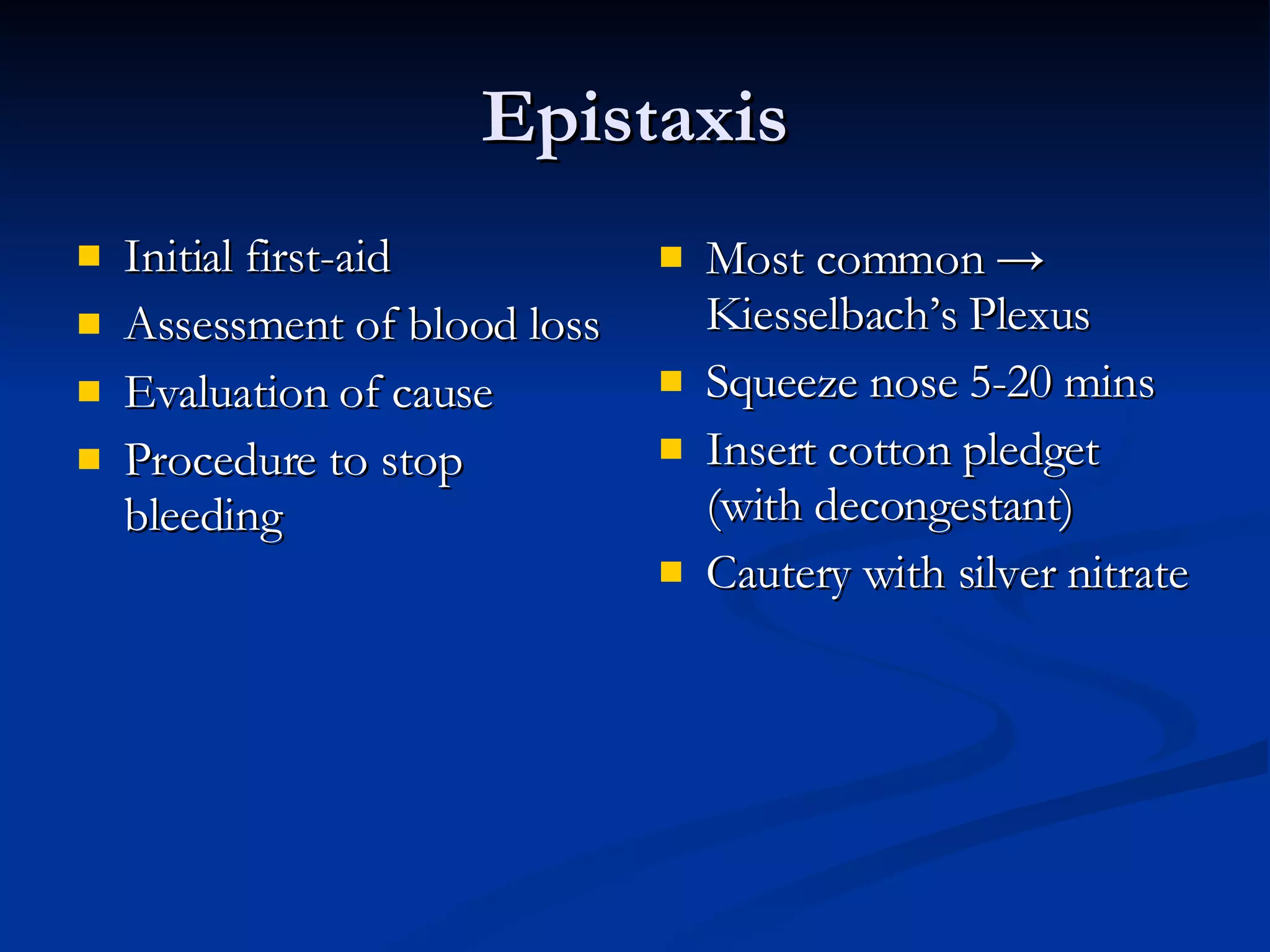 Common ENT emergencies | PPS