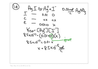 Common Ion Problems #2 | PPT