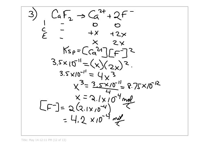 Common Ion Problems #2