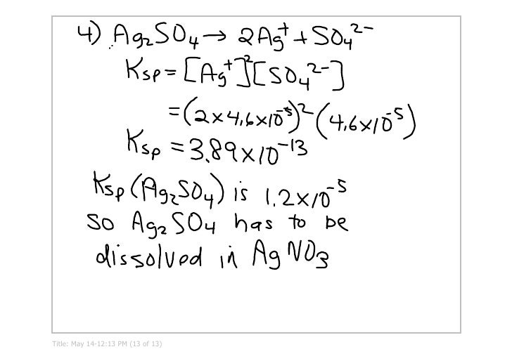 Common Ion Problems #2
