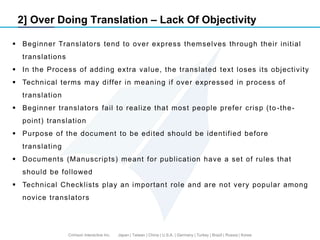 5 Common Mistakes Beginner Translators Make | PPTX