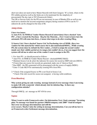 SAP MM Interview Questions | PDF