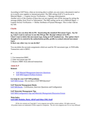 SAP MM Interview Questions | PDF