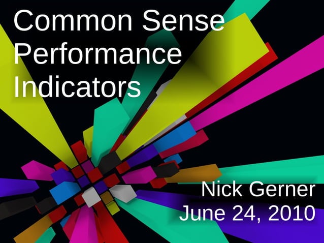 Common Sense Performance Indicators in the Cloud | PDF | Computing | Technology & Computing