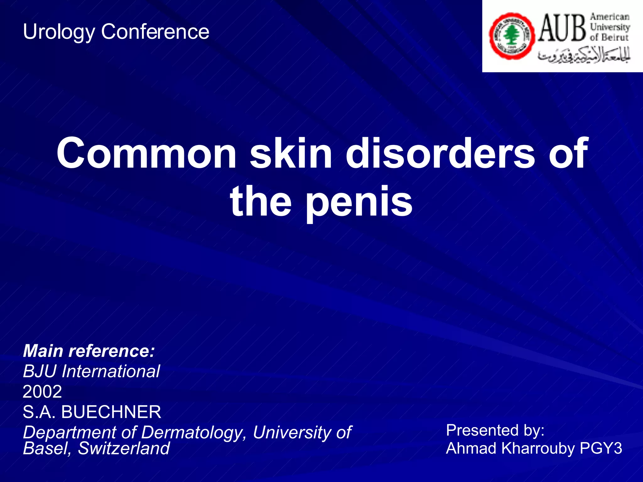 Common Skin Disorders Of The Penis | PPT