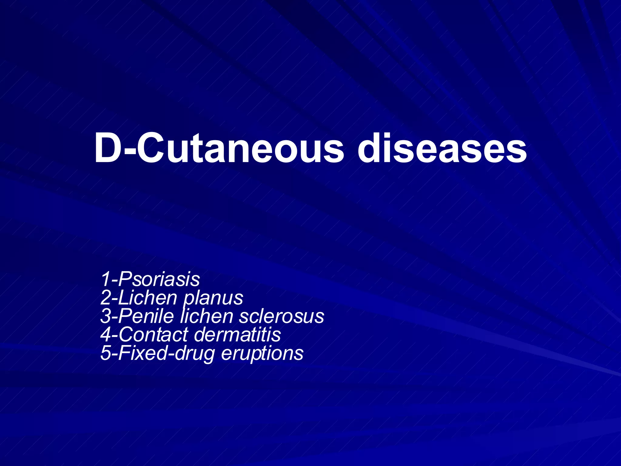 Common Skin Disorders Of The Penis | PPT