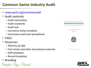 Common Swine Industry Audit | PPT