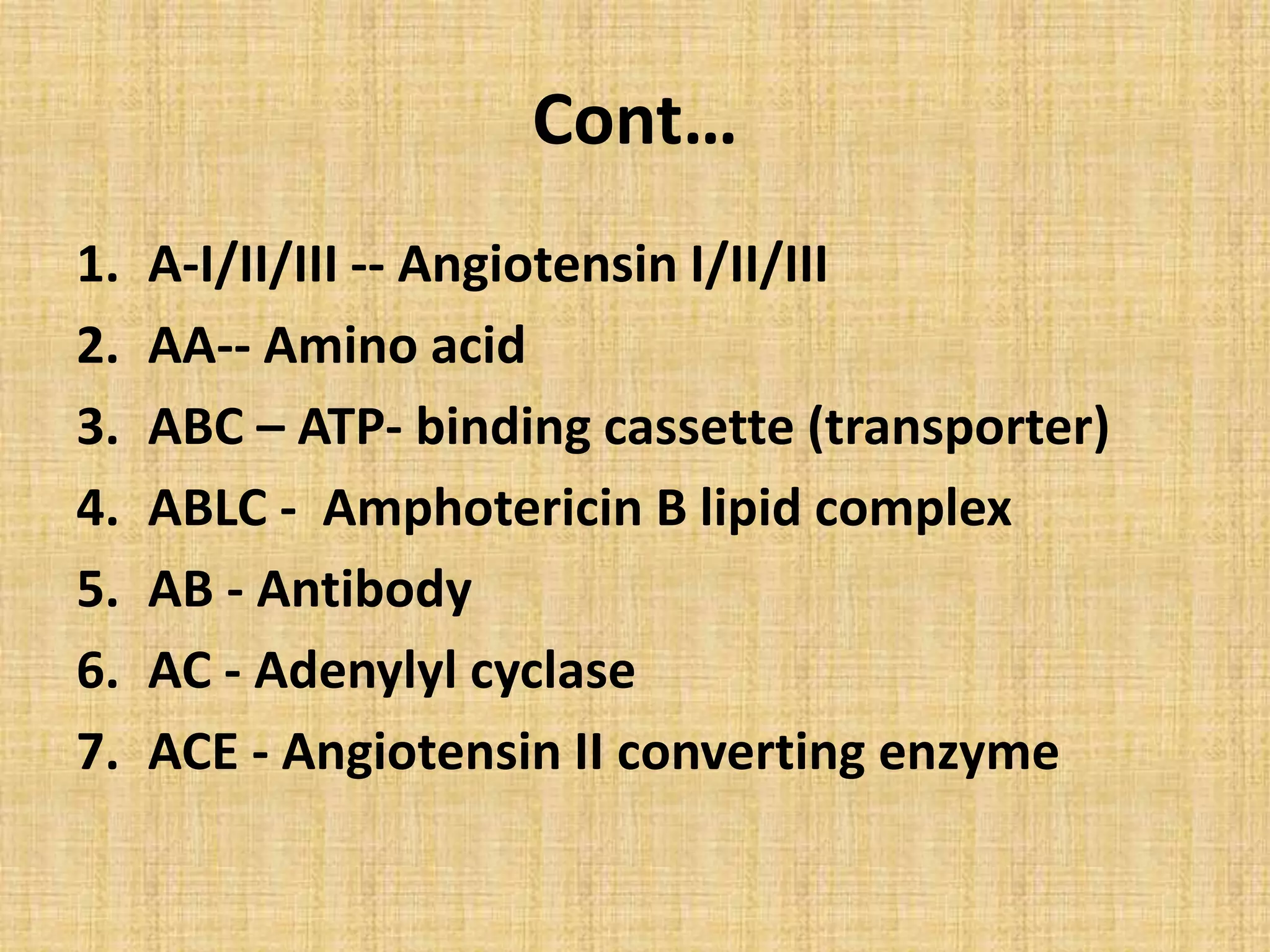 Common abbreviations use in pharmacology | PPTX