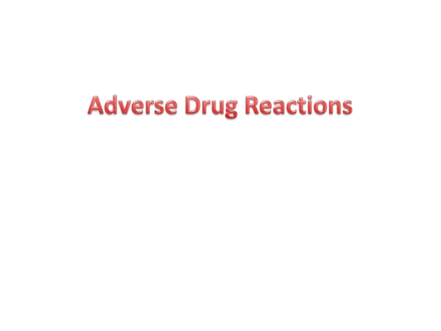 Common Adverse Drug Reactions | PPT Common Adverse Drug Reactions | PPT