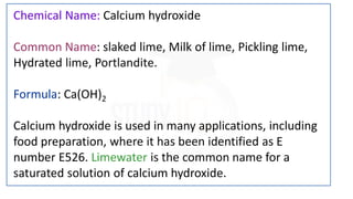 CommonAndChemicalNamesPPT.pdf in science lab | PDF
