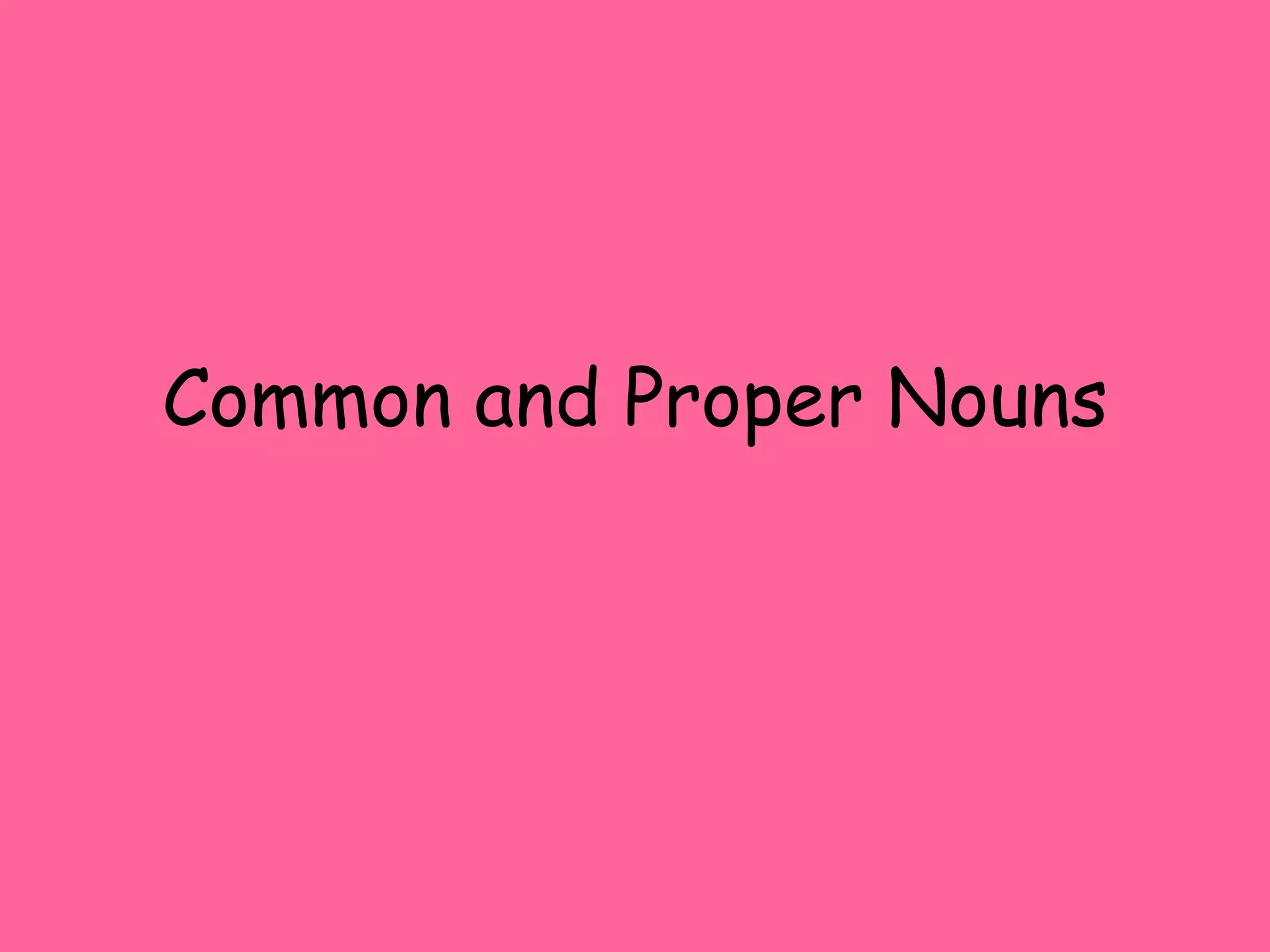 Common and proper nouns | PPT