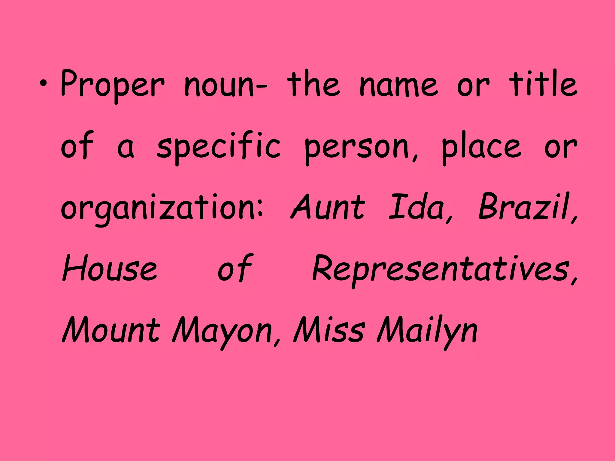 Common and proper nouns | PPT