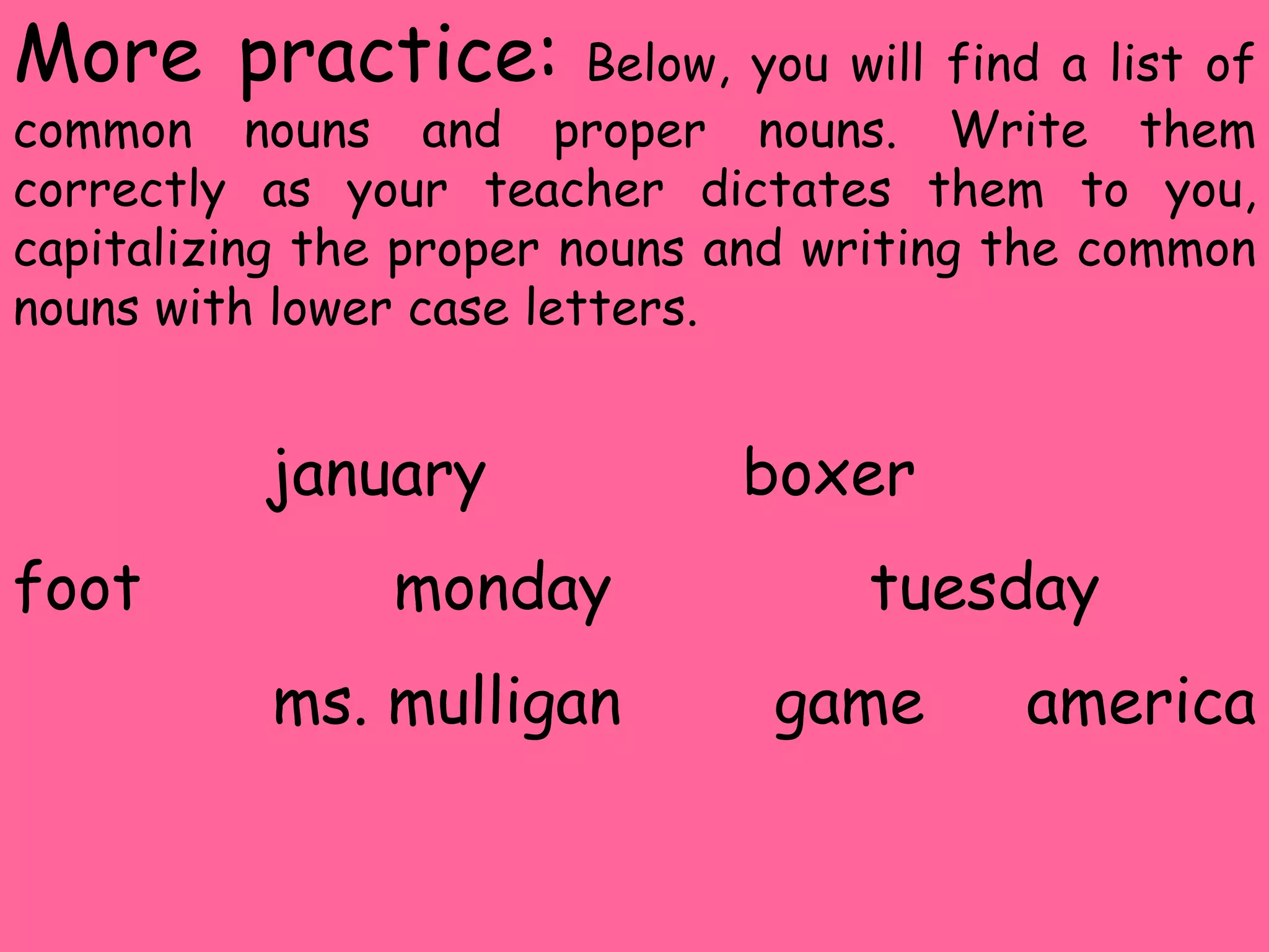 Common and proper nouns | PPT