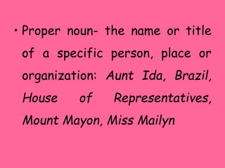 Common and proper nouns | PPT