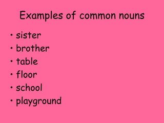 Common and proper nouns | PPT