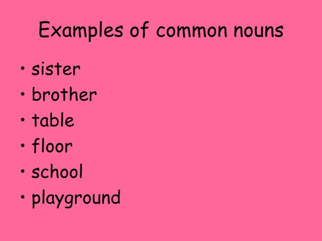 Common and proper nouns | PPT