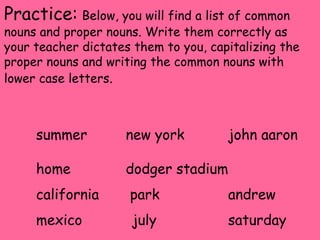 Common and proper nouns | PPT