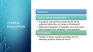 common anorectal diseases (hemorrhoids, anal fissure, rectal prolapse ...