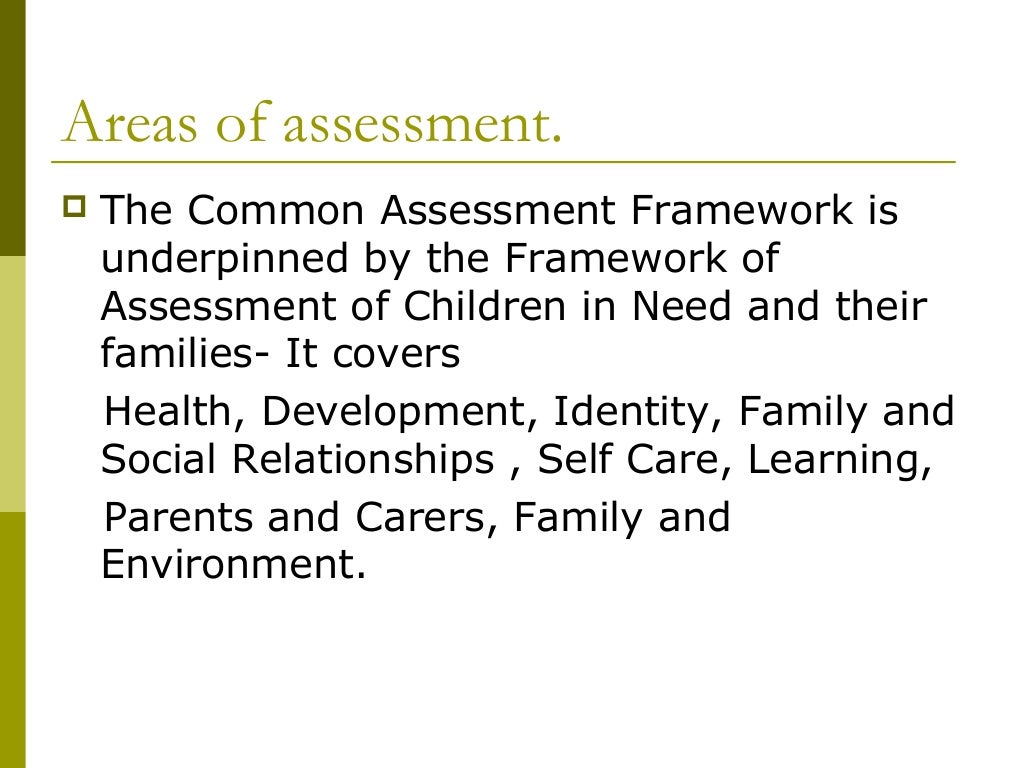Common Assessment Framework common-assessment-framework