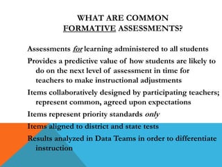 Common assessments one day | PPT