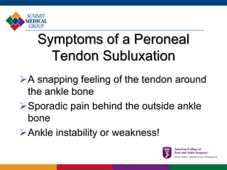 Common Athletic Injuries of the Ankle | PPTX