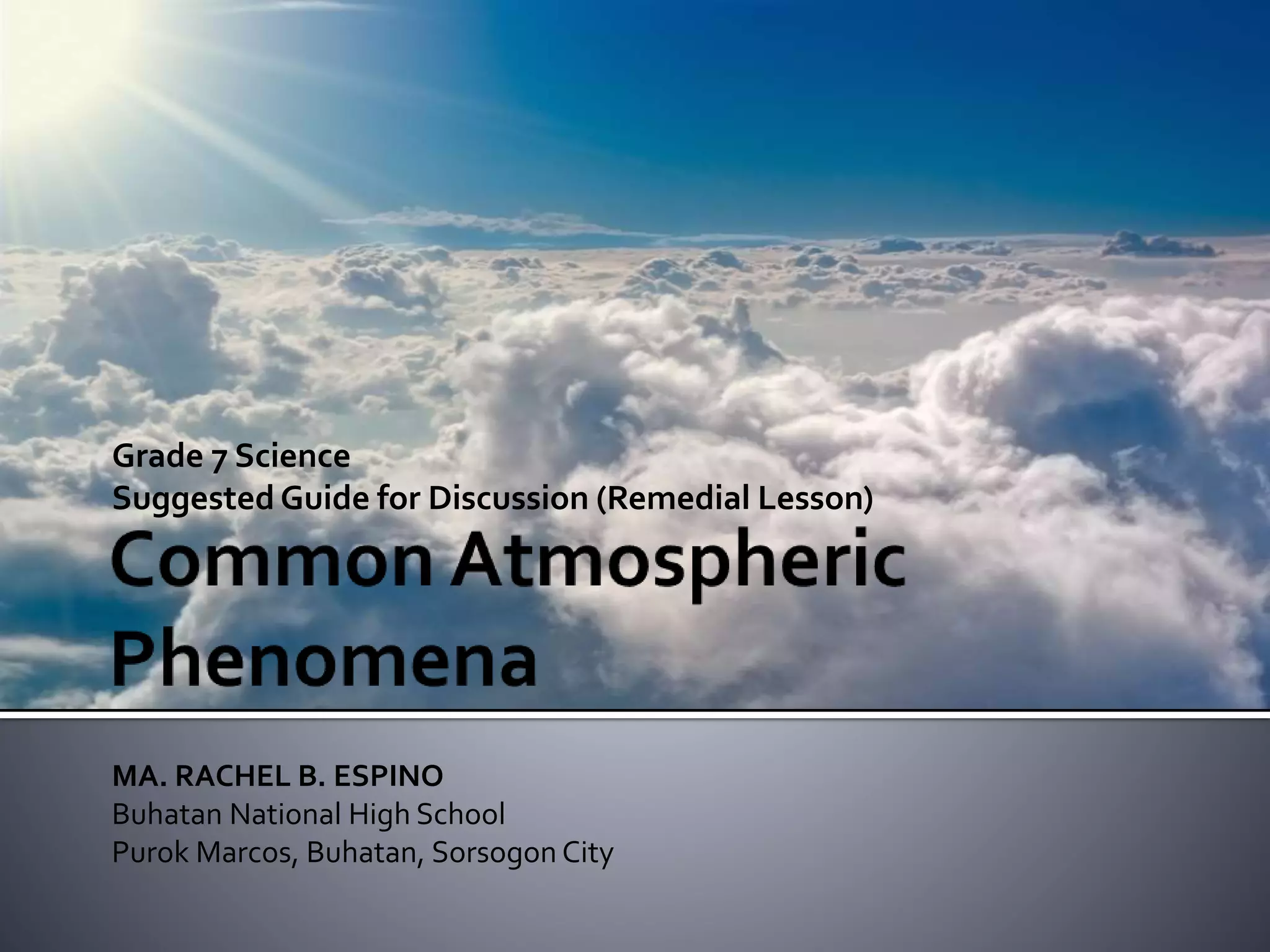 Common atmospheric phenomena | PPTX