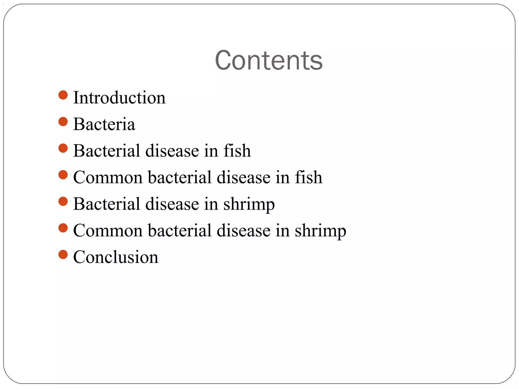 Common bacterial disease of fish and shrimp in bangladesh | PPT