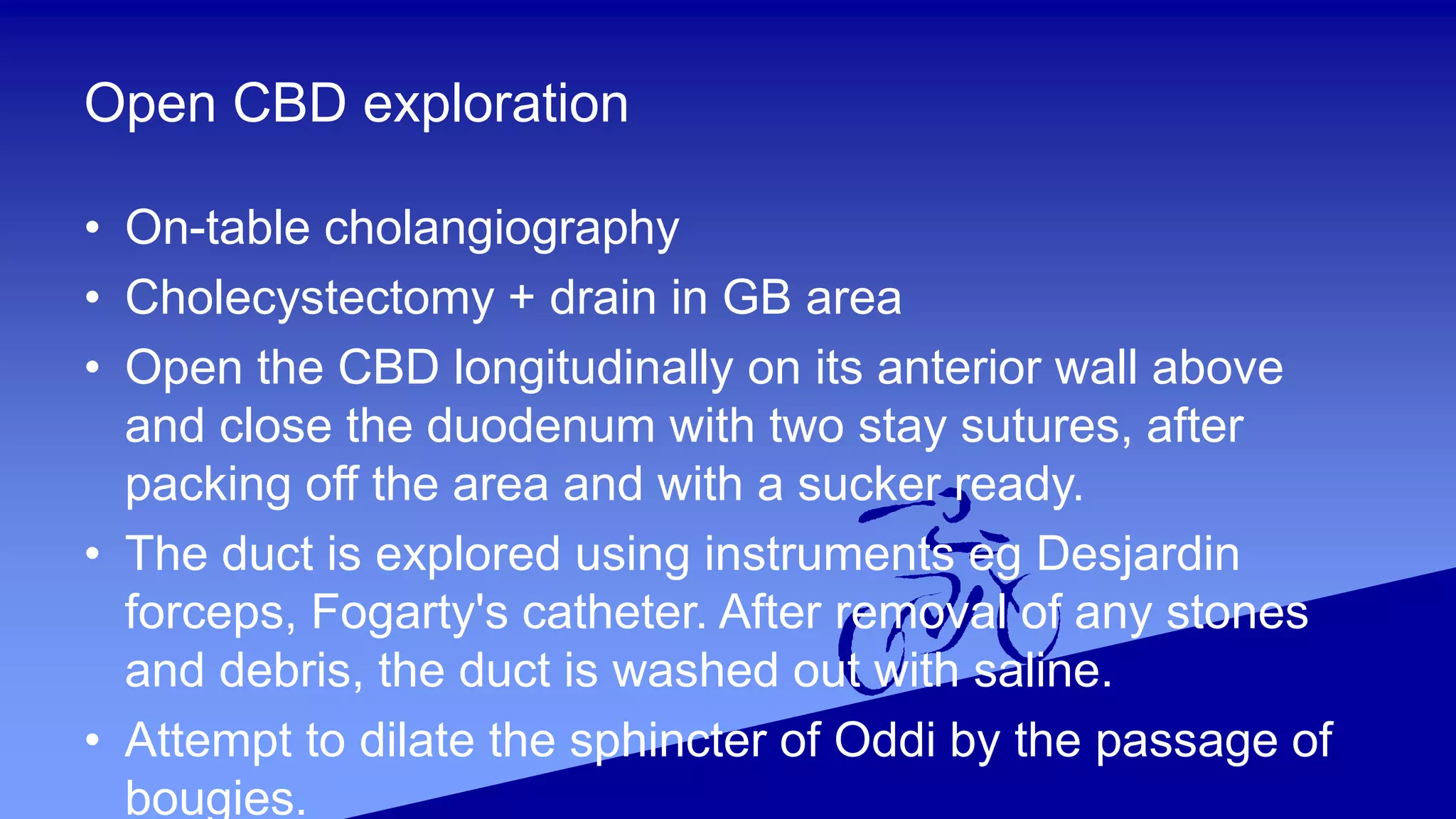 Obstructive jaundice secondary to common bile duct stones | PPT