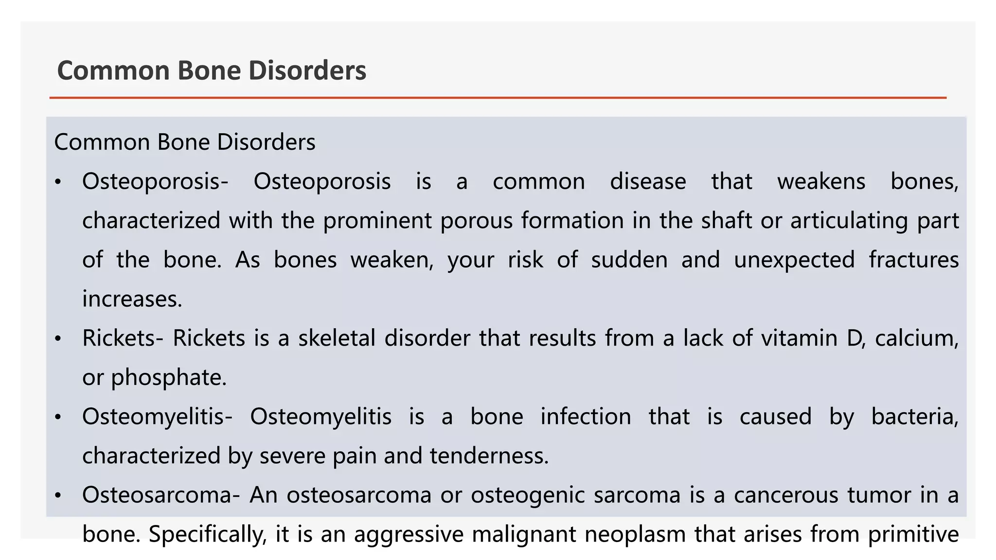 Common Bone Disorders | PPTX