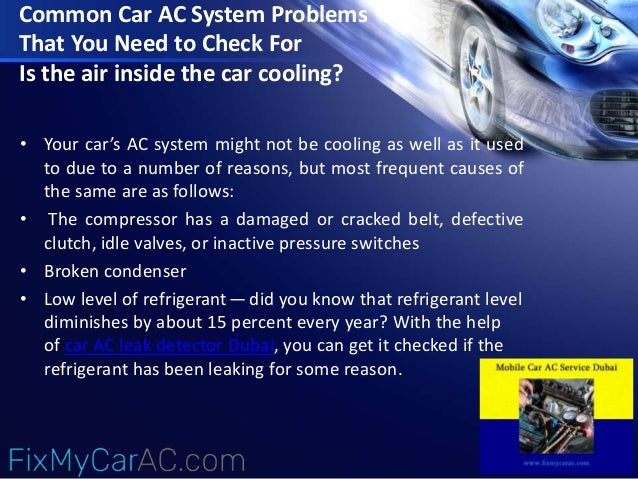 Common car ac problems and solutions