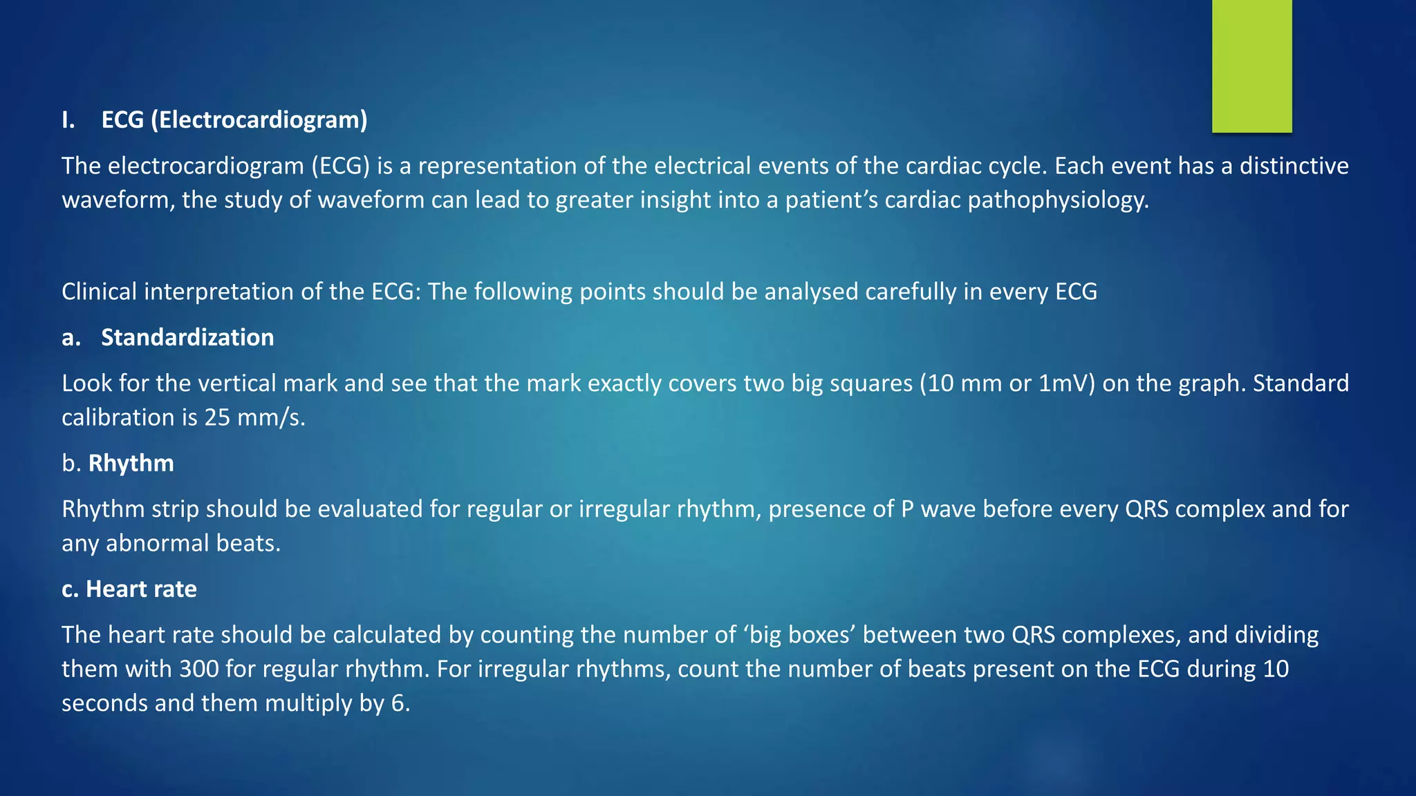 Cardiac diagnostics and laboratory tests | PPTX