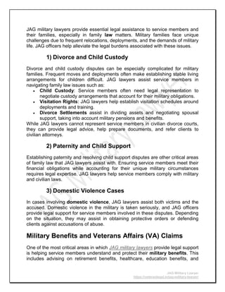 Common Cases Handled by JAG Military Lawyers in Military Courts | PDF ...