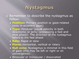 Common Cases: Nystagmus | PPTX