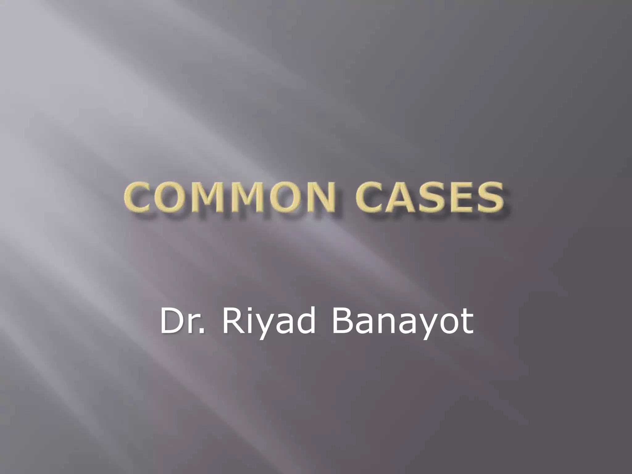 Common Cases: Neurological Visual Field defects | PPTX